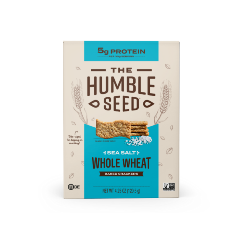 Sea Salt Whole Wheat Protein Crackers – The Humble Seed
